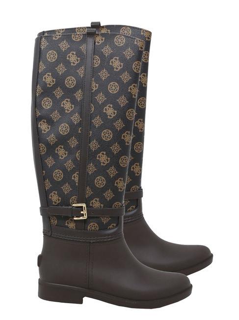 Guess Horsee 4G Logo Rain Boot Brown Ocher - Buy At Outlet Prices!