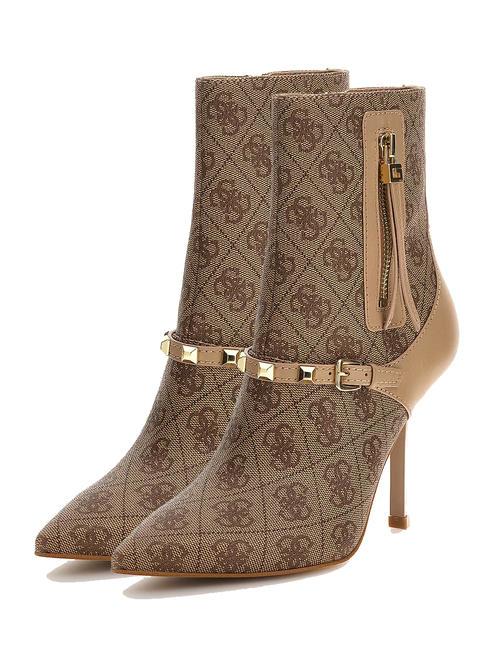 Guess Aylo3 High Ankle Boots Beige / Brown - Buy At Outlet Prices!