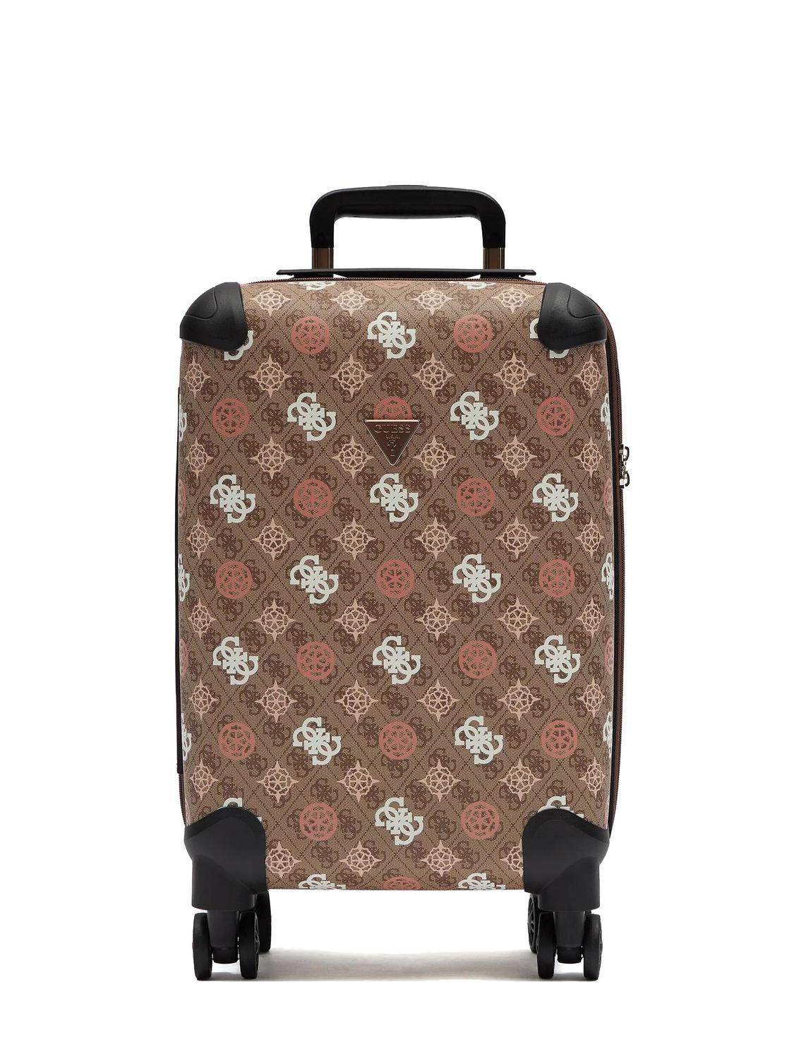 Guess Eliette Hand Luggage Trolley Milk Multi Logo - Buy At Outlet Prices!