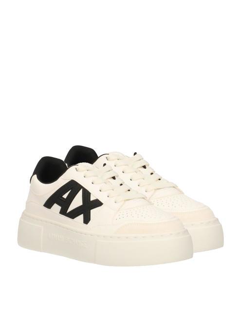 Armani Exchange Ax Logo Platform Sneakers Off White+Black - Buy At ...