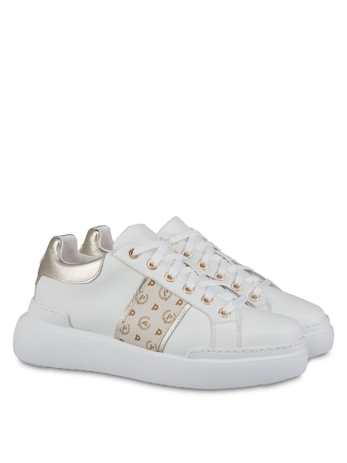 Pollini Heritage Nuke Platform Sneakers Ivory / Platinum - Buy At ...