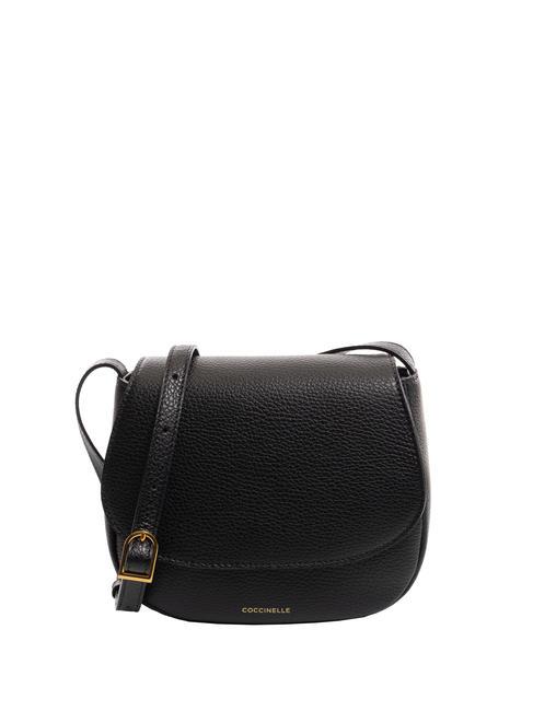Coccinelle Cherry Mini Leather Shoulder Bag Black - Buy At Outlet Prices!