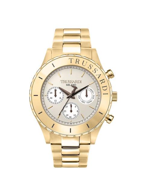 Trussardi T-Logo Multifunction Watch Beige - Buy At Outlet Prices!