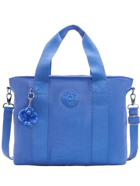 Kipling Minta L Large Tote Bag With Shoulder Strap Havana Blue - Buy At ...