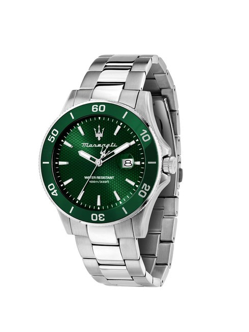 Maserati Competizione Time And Date Clock Silver - Buy At Outlet Prices!