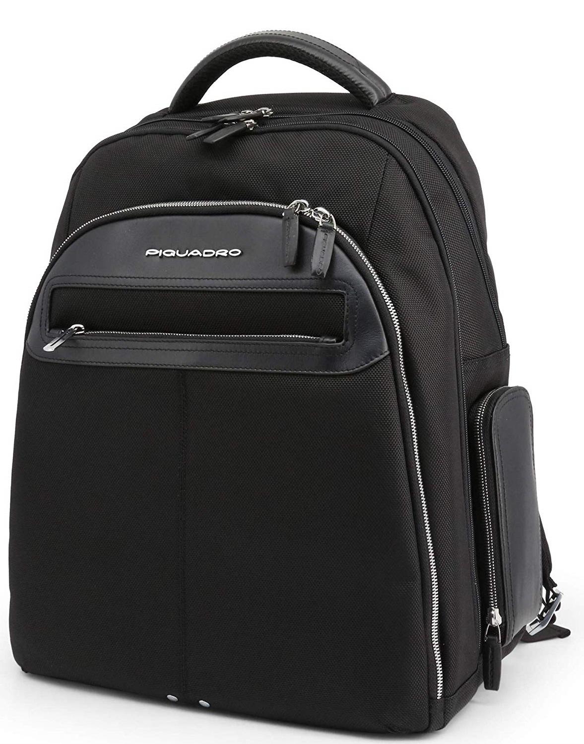 Piquadro Backpack Link 2, Triple Compartment, 15.6” Pc Case Black ...