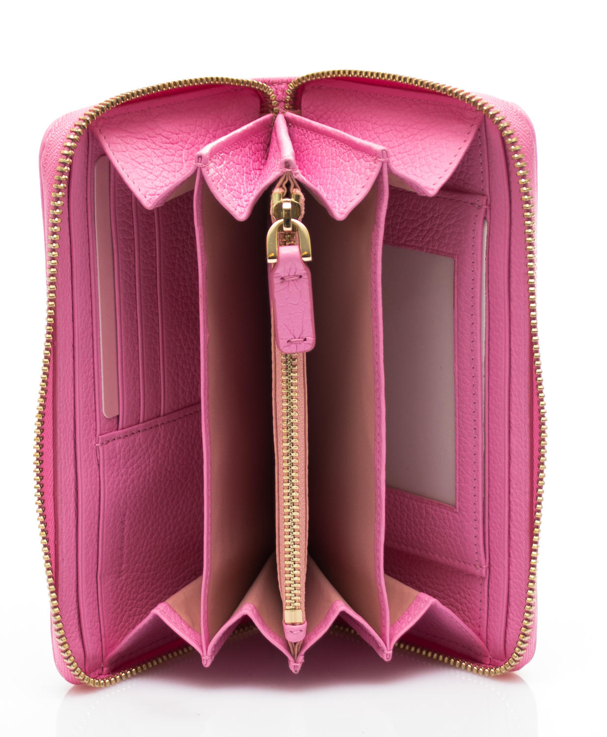 Wallet Coccinelle Metallic Soft Line, In Leather Bubblegum - Shop ...