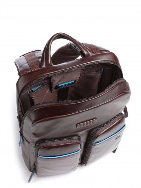 Piquadro Blue Square Revamp 14" Laptop Backpack, In Leather Mahogany ...