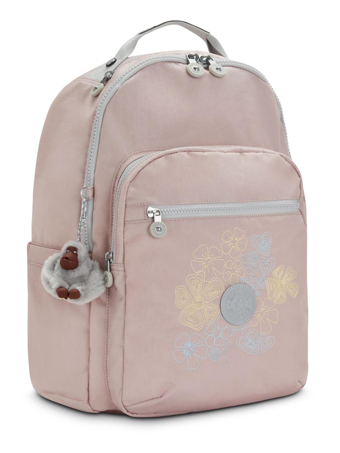 Kipling Seoul 15" Laptop Backpack Pink Dash Girl - Buy At Outlet Prices!