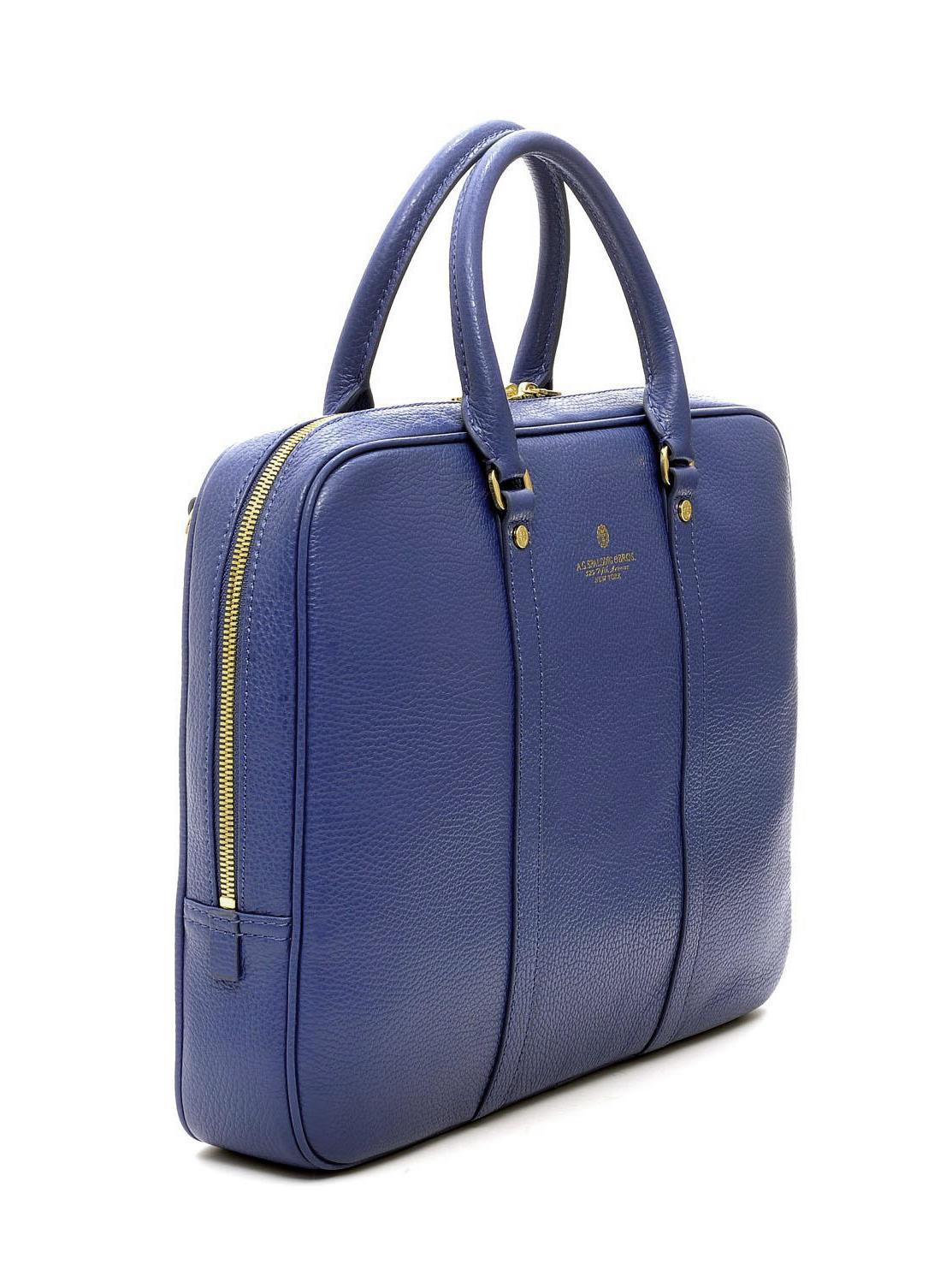 Spalding Tiffany Leather Briefcase For 14" Laptop Blue - Buy At Outlet ...